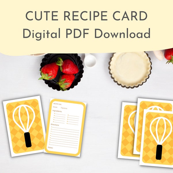 Cute Recipe Cards - Etsy