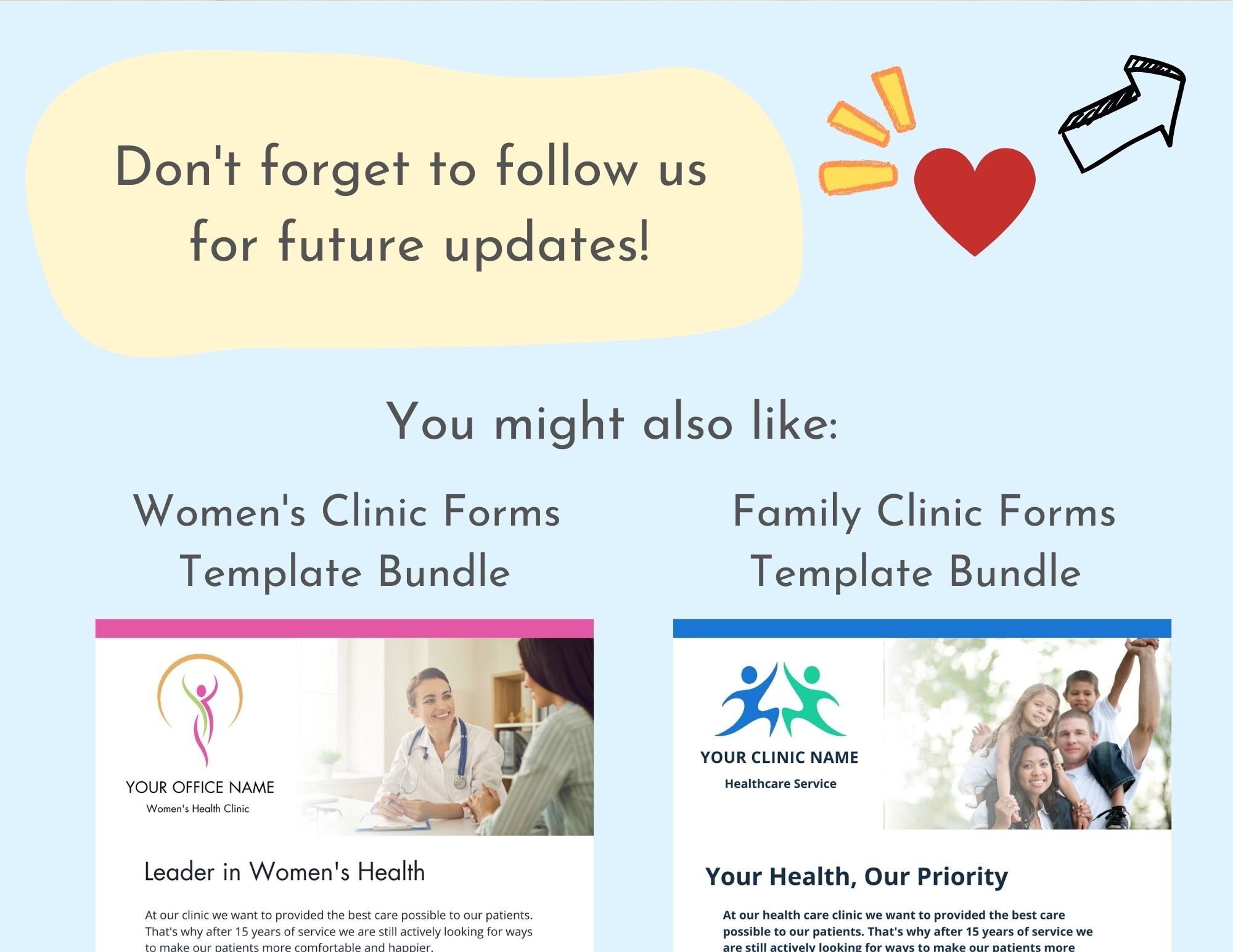 Medical Clinic Branding Kit, Instagram Canva Templates, Patient Forms ...