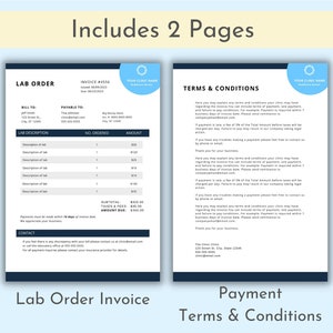 Lab Order, Medical Invoice Template, Clinic Bill, Terms and Conditions ...