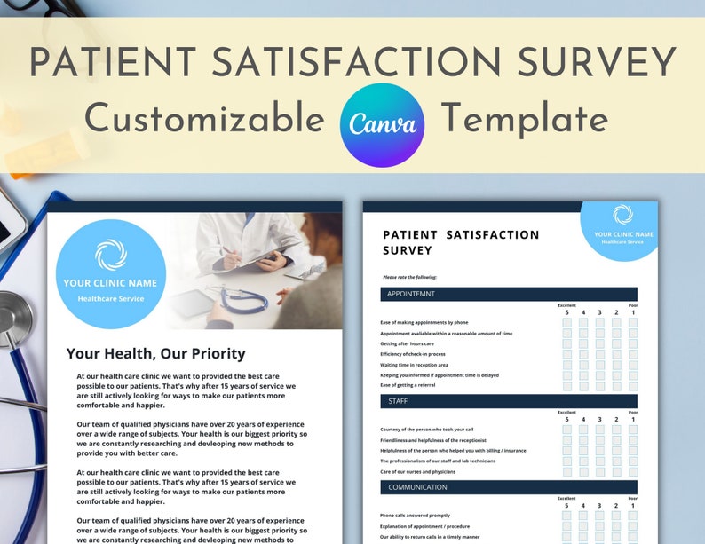Patient Satisfaction Survey, Medical Clinic, Customer Feedback, Doctor ...