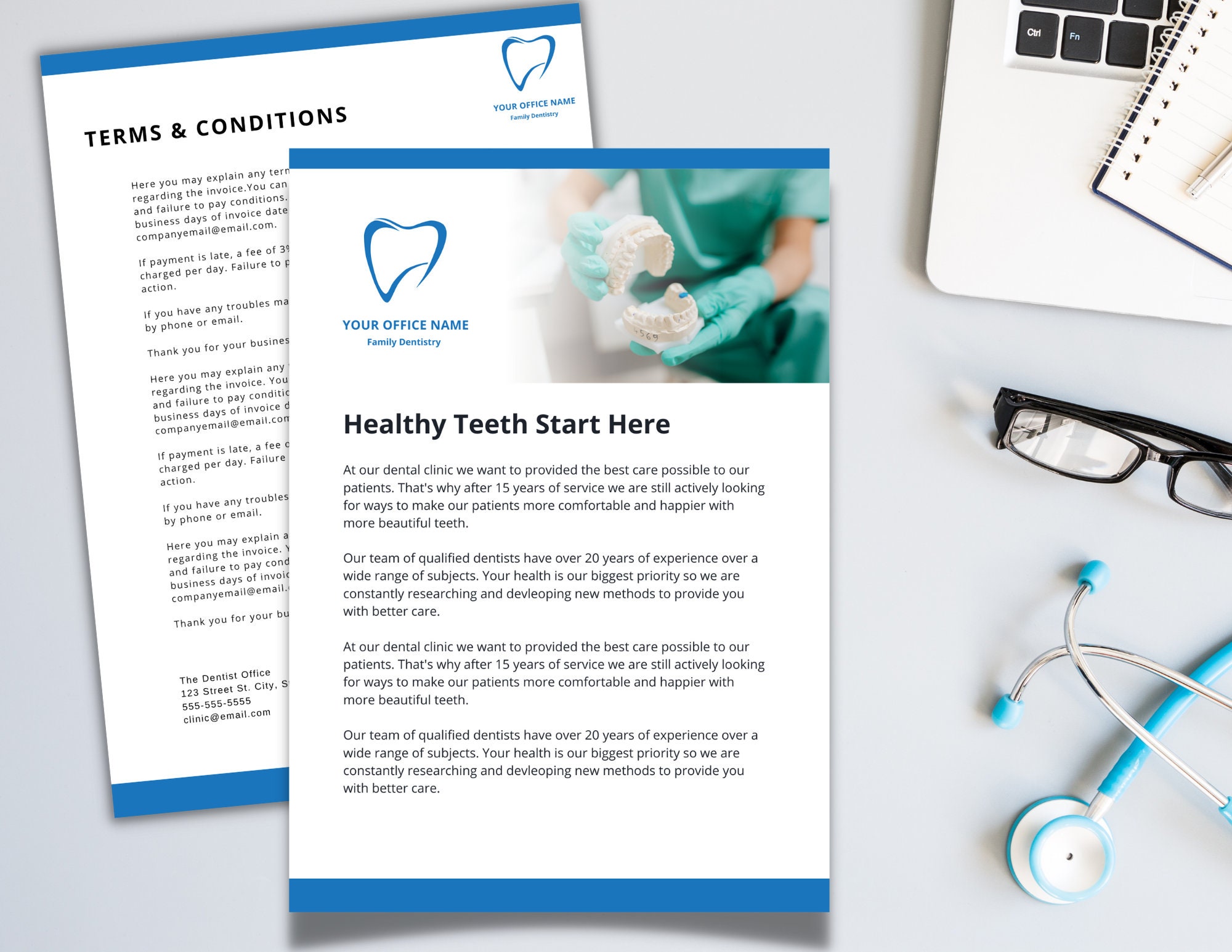 New Patient Form Dentist Office Dental History New Patient