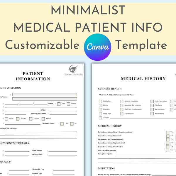 New Patient Paperwork Template - Etsy