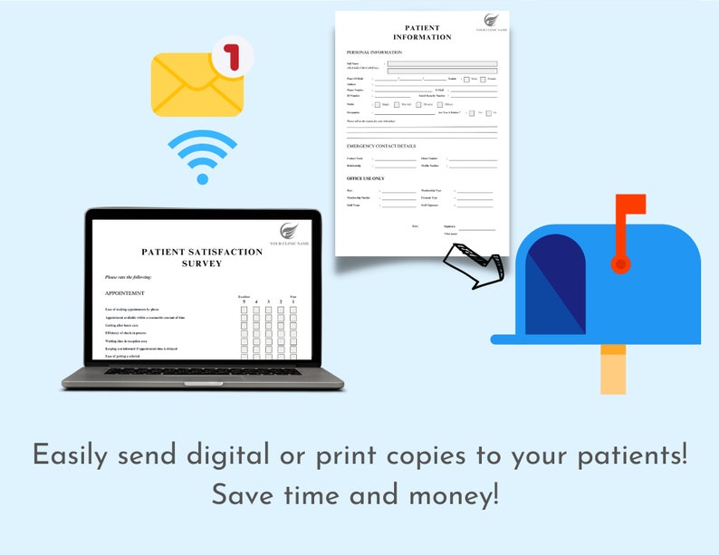 New Patient Form, Bundle, Minimalist, Medical Clinic, Dentist Office ...