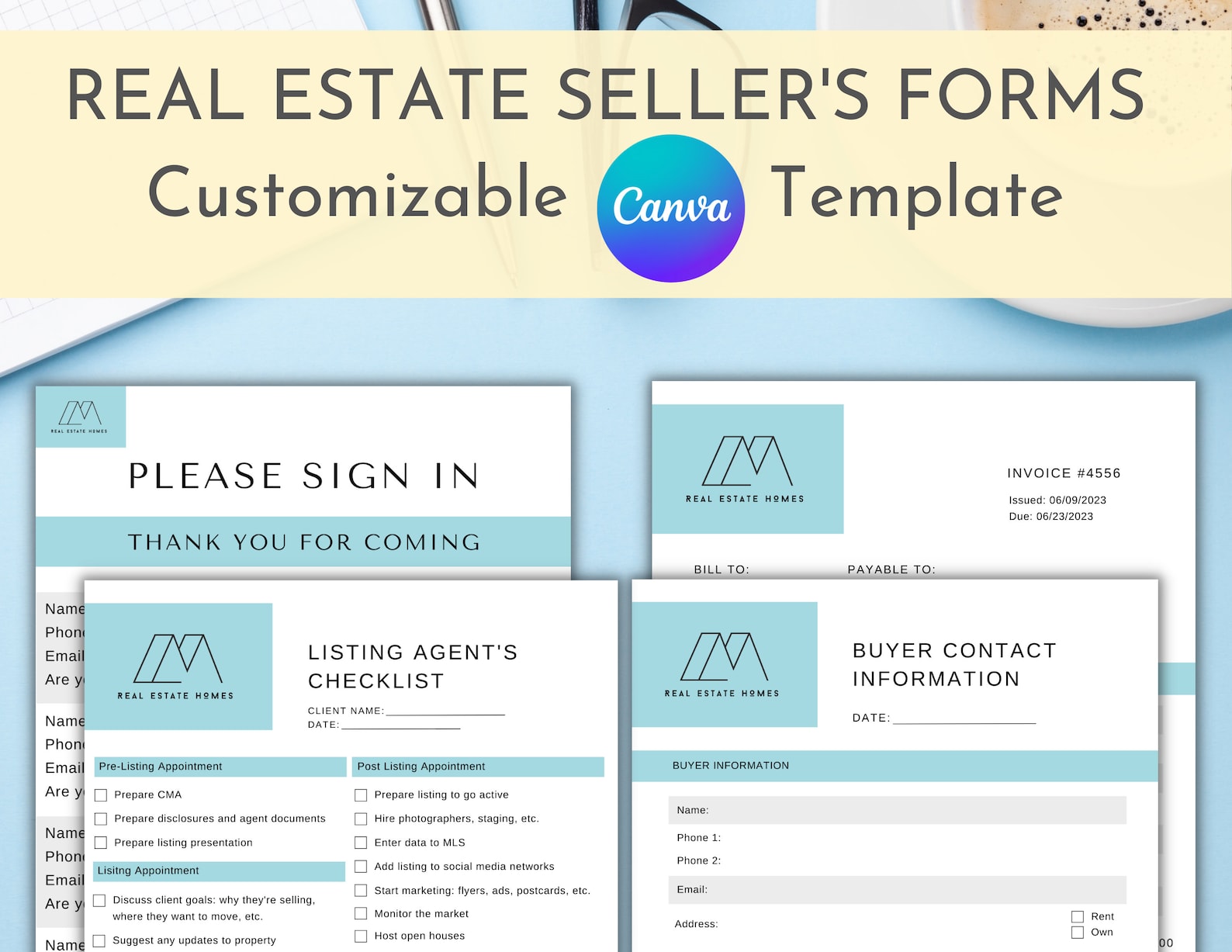 Real Estate Seller Forms, Home Sale Documents, for Agents, Small ...