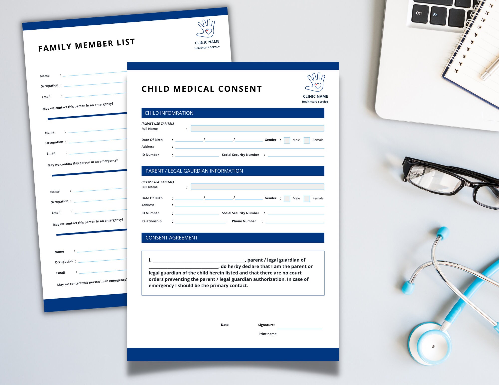 Pediatric Clinic New Patient Information, New Patient Intake Form ...