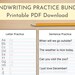 Handwriting Practice Sheet, Alphabet, Sentence, Writing Practice, for ...