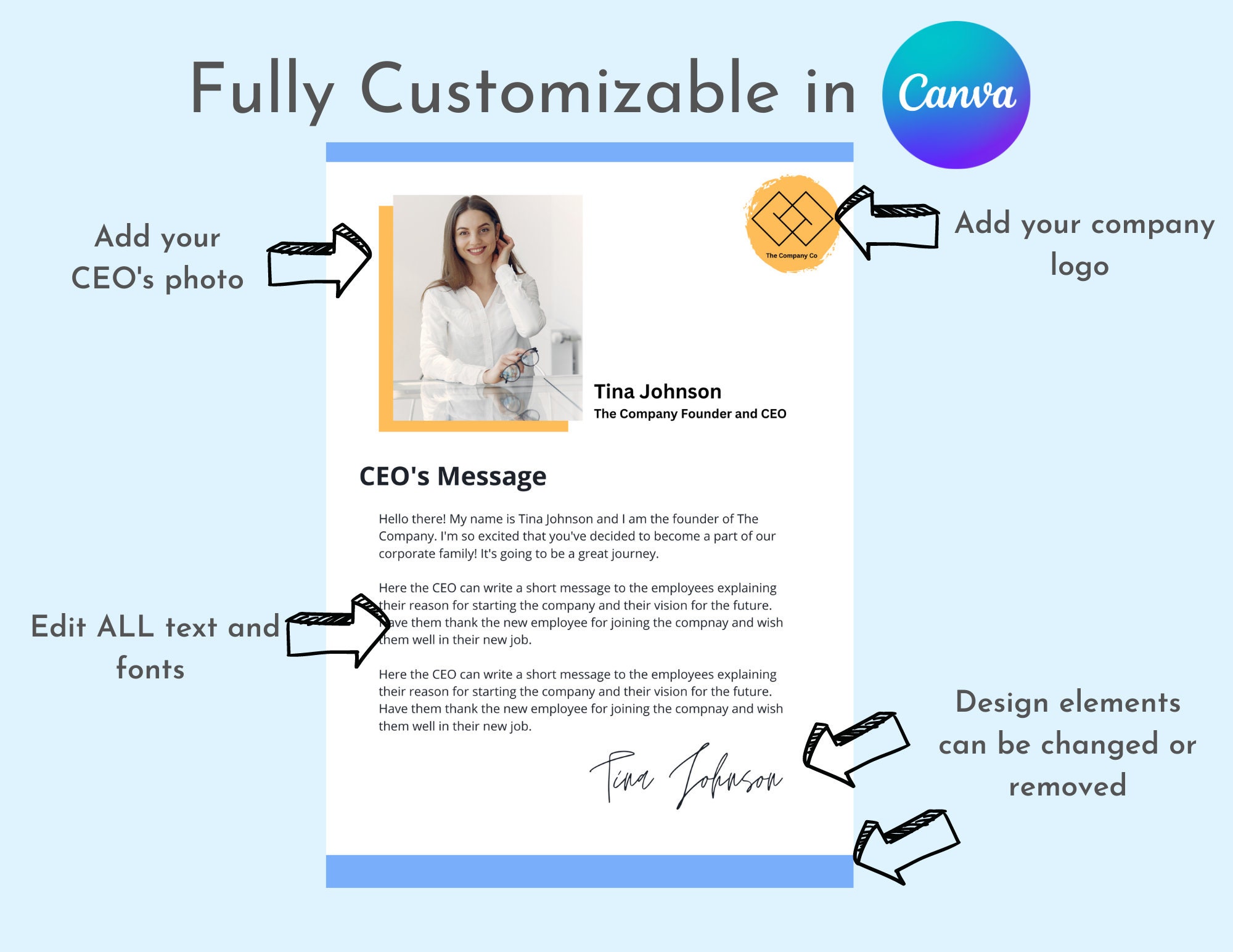 New Hire Onboarding Template, New Employee Presentation, Handbook ...