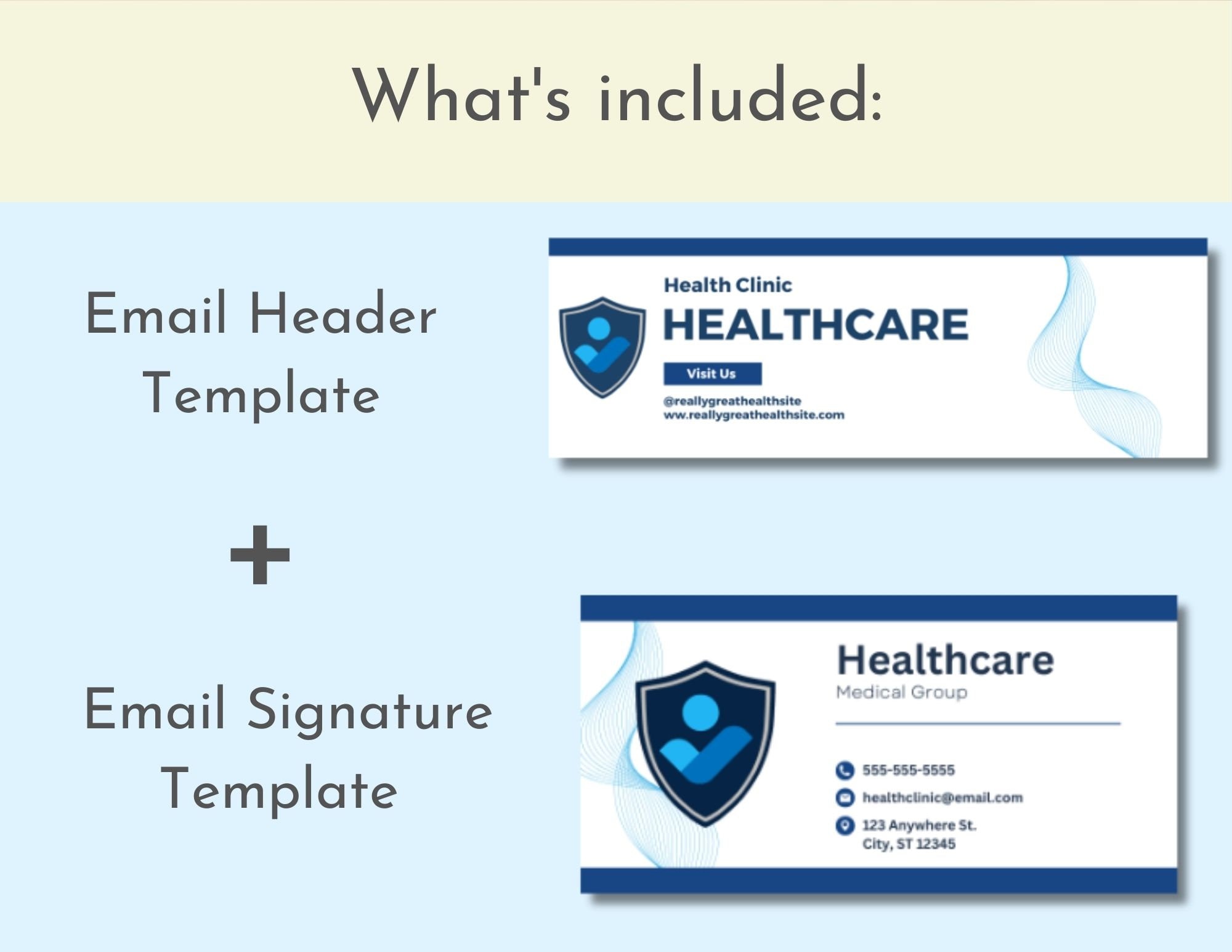 Medical Clinic Email Signature, Doctor Office Email Header, Editable ...