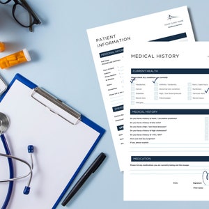 New Patient Form, Modern Medical Forms Bundle, Clinic Document, Dentist ...