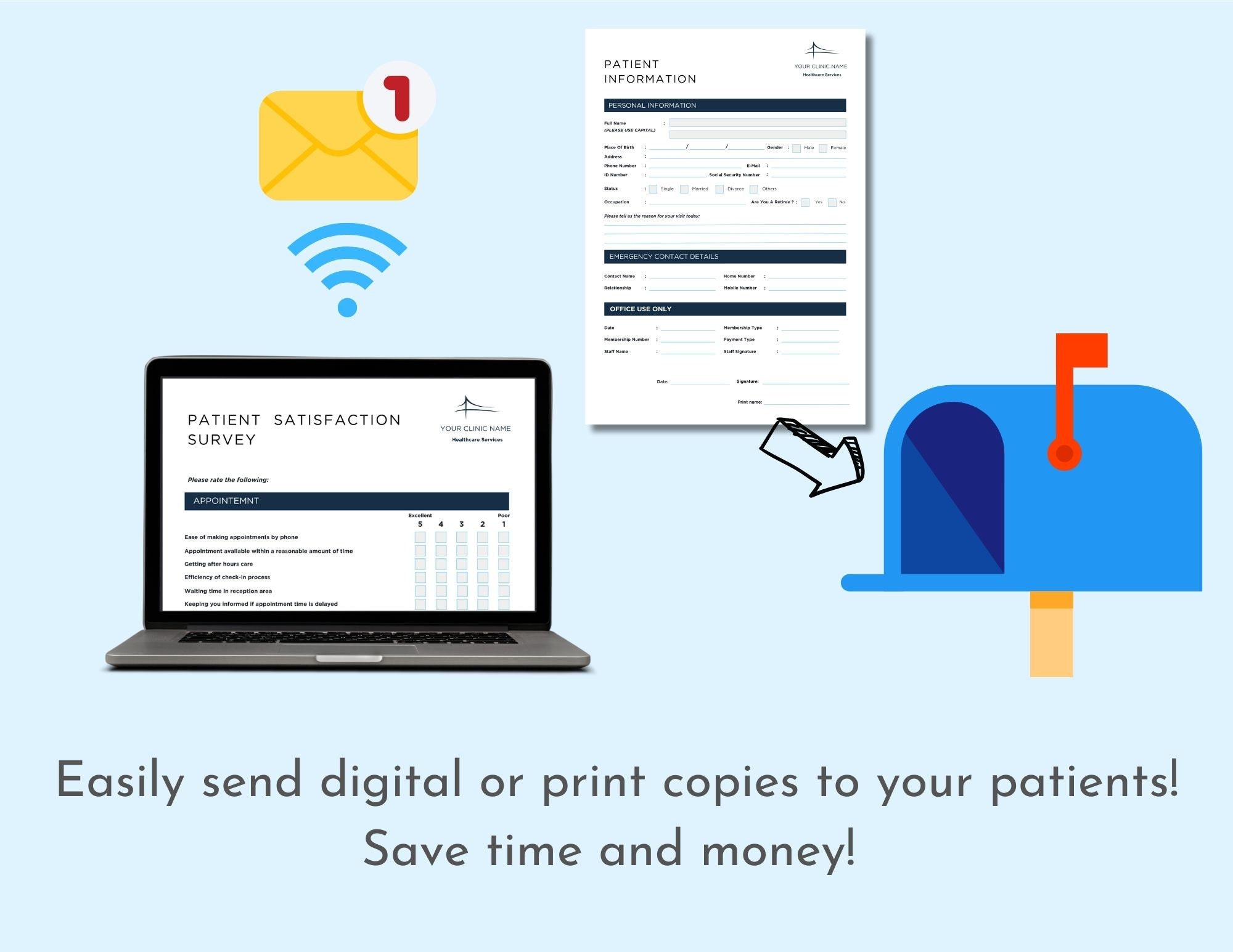 New Patient Form, Modern Medical Forms Bundle, Clinic Document, Dentist ...