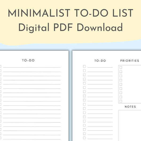 Simple to Do List Work Tracker - Etsy