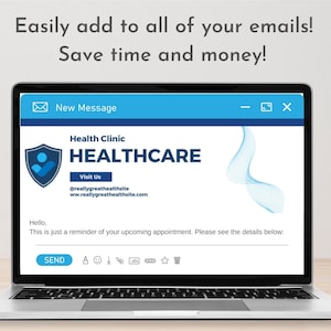 Medical Clinic Email Signature, Doctor Office Email Header, Editable ...