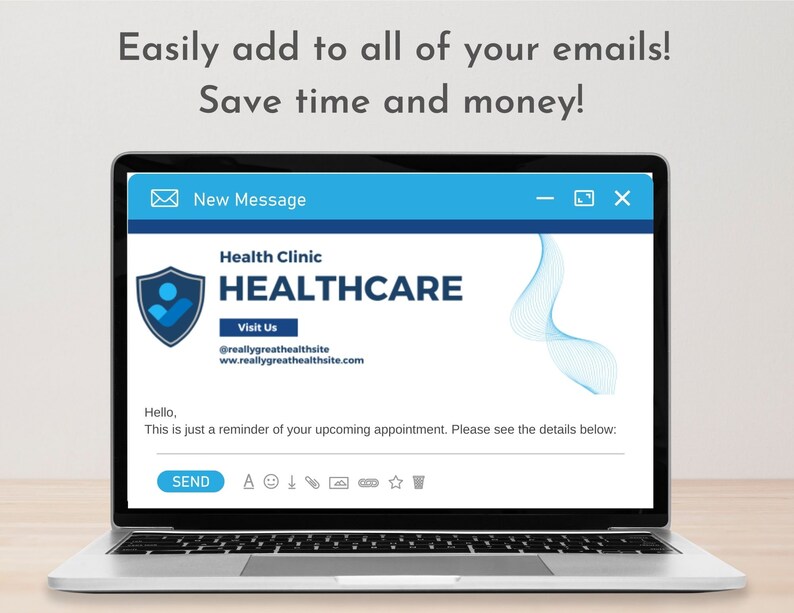 Medical Clinic Email Signature, Doctor Office Email Header, Editable ...
