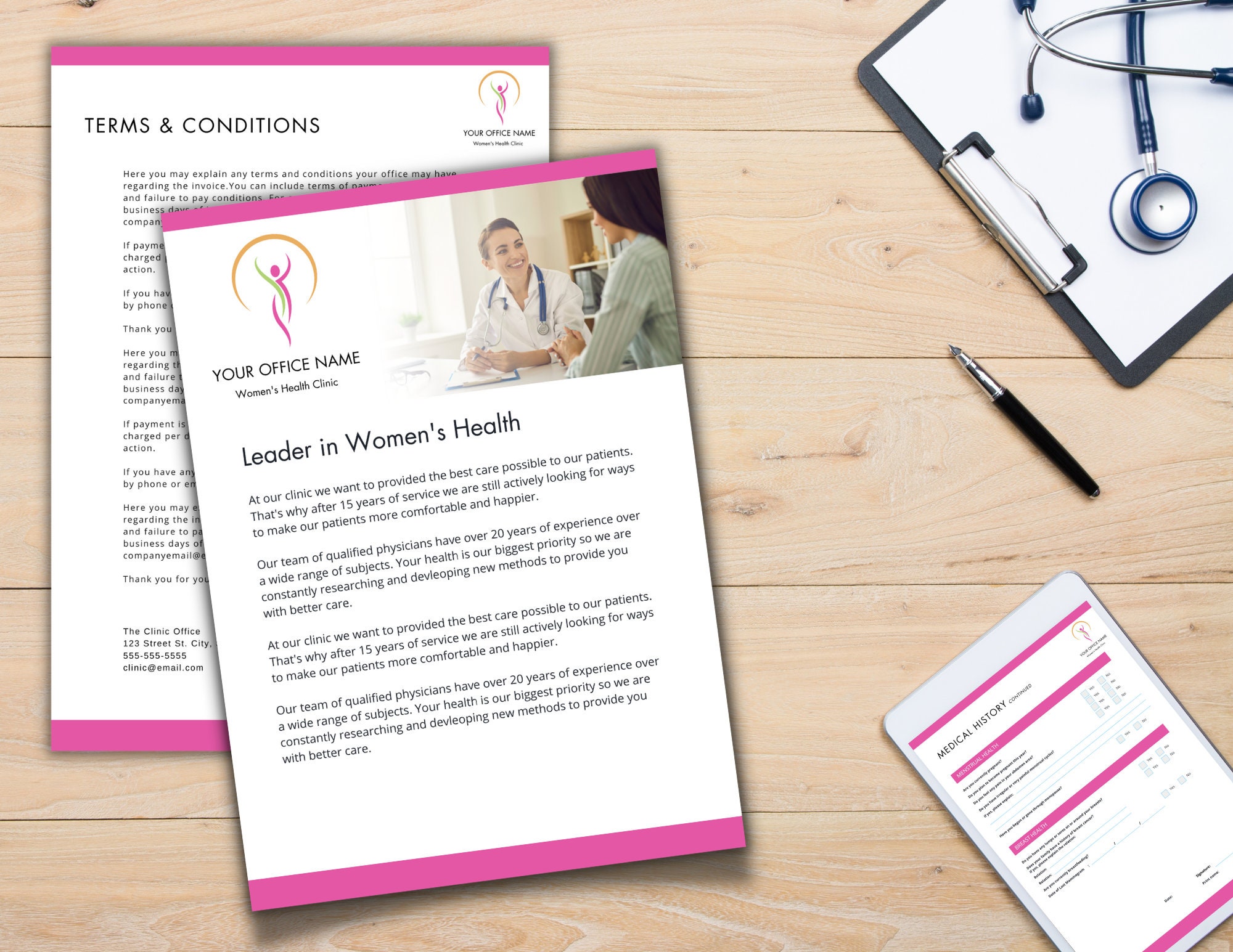 Women's Health Clinic, New Patient Form, Patient Information, Medical ...