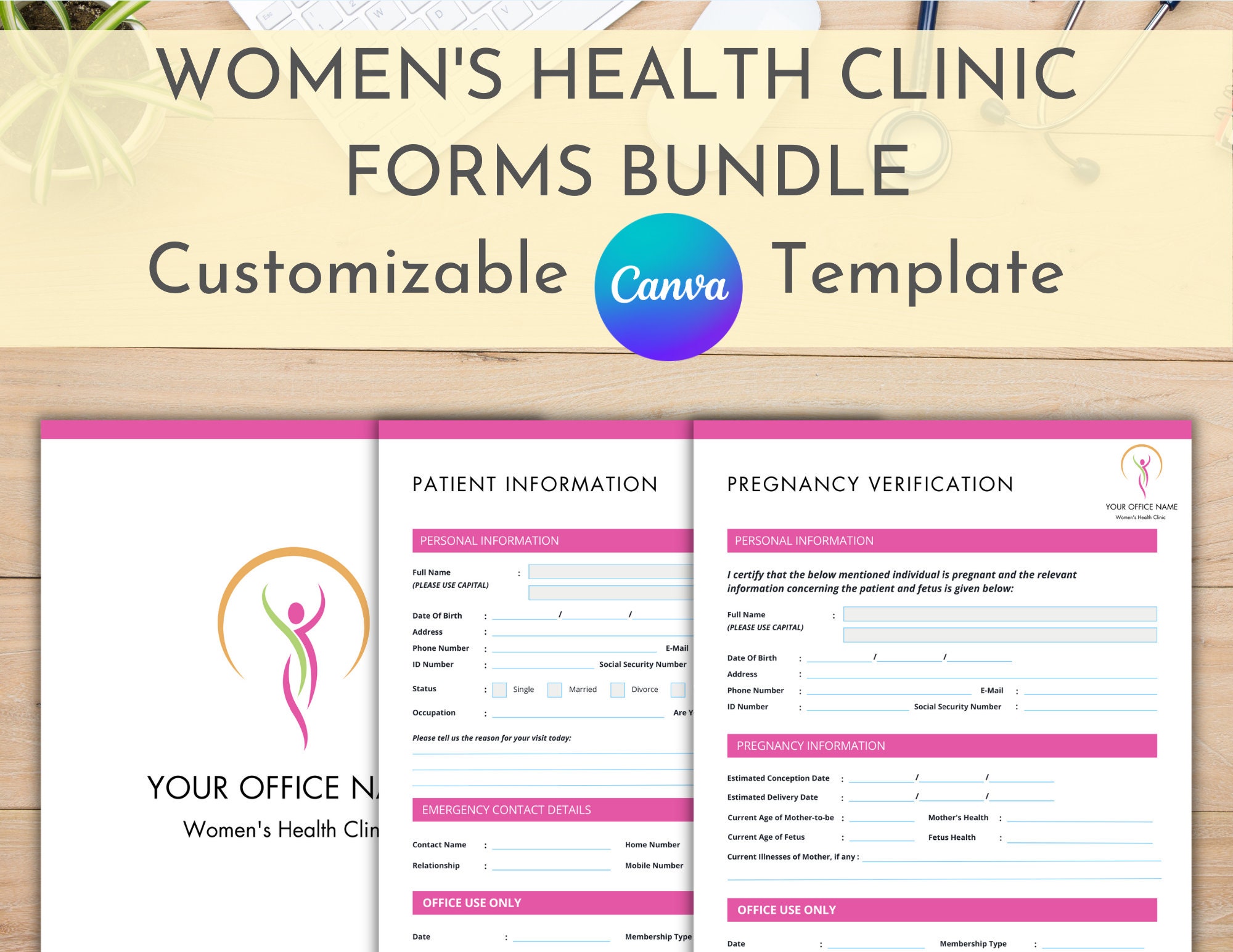 Women's Health Clinic, New Patient Form, Patient Information, Medical ...