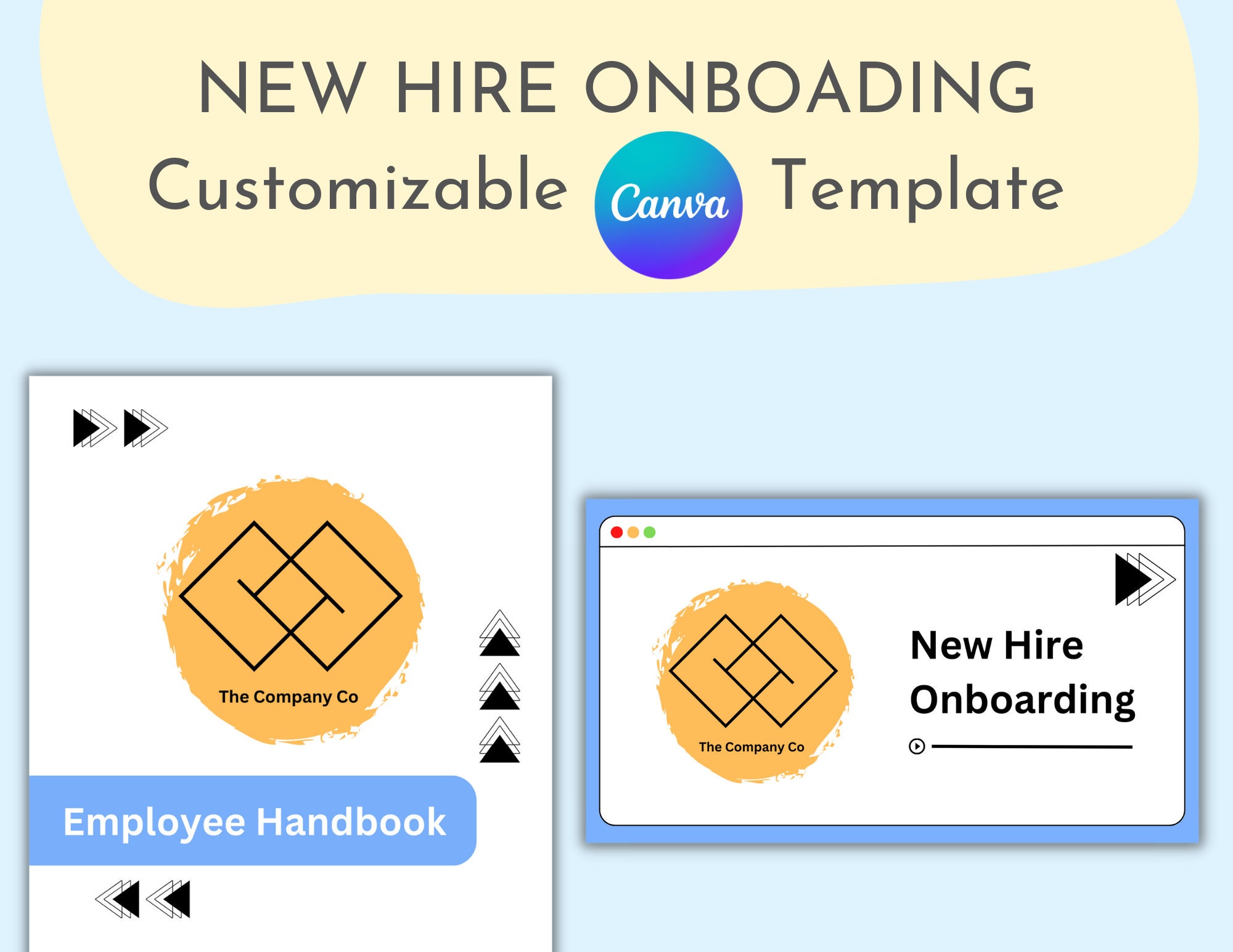 New Hire Onboarding Template, New Employee Presentation, Handbook ...