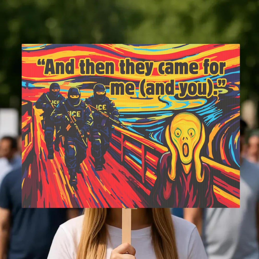 Anti-ice Political Protest Sign With Stick, 18" X 24" Resist Protest ...