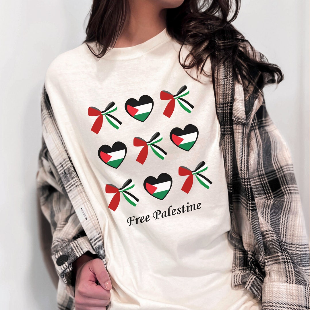 Free Palestine Shirt, Palestine Will Be Free, Free Gaza, Bows Tee, Gaza ...
