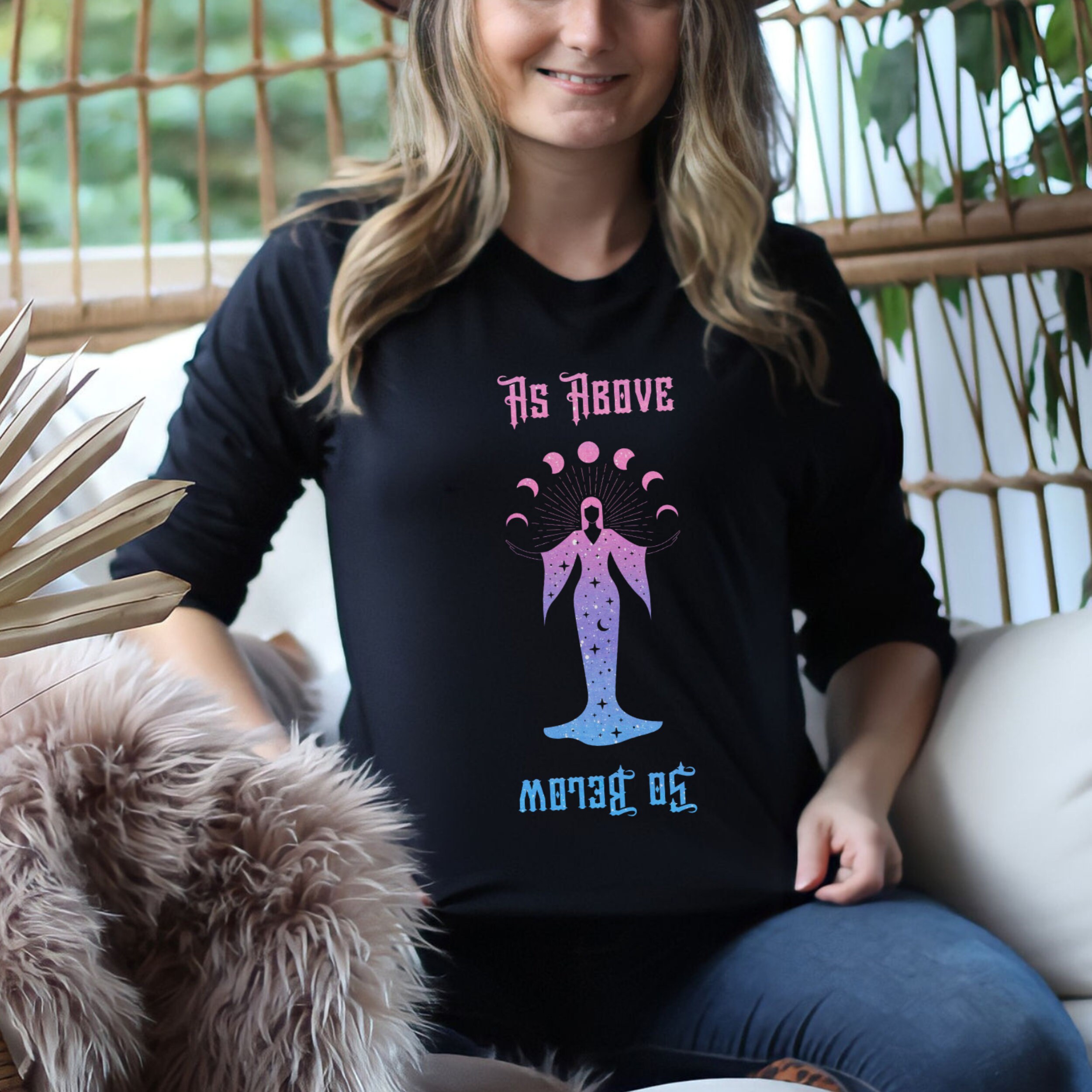 As Above so Below Shirt Blessed Be Wicca Tshirt, Witchcraft Pagan ...