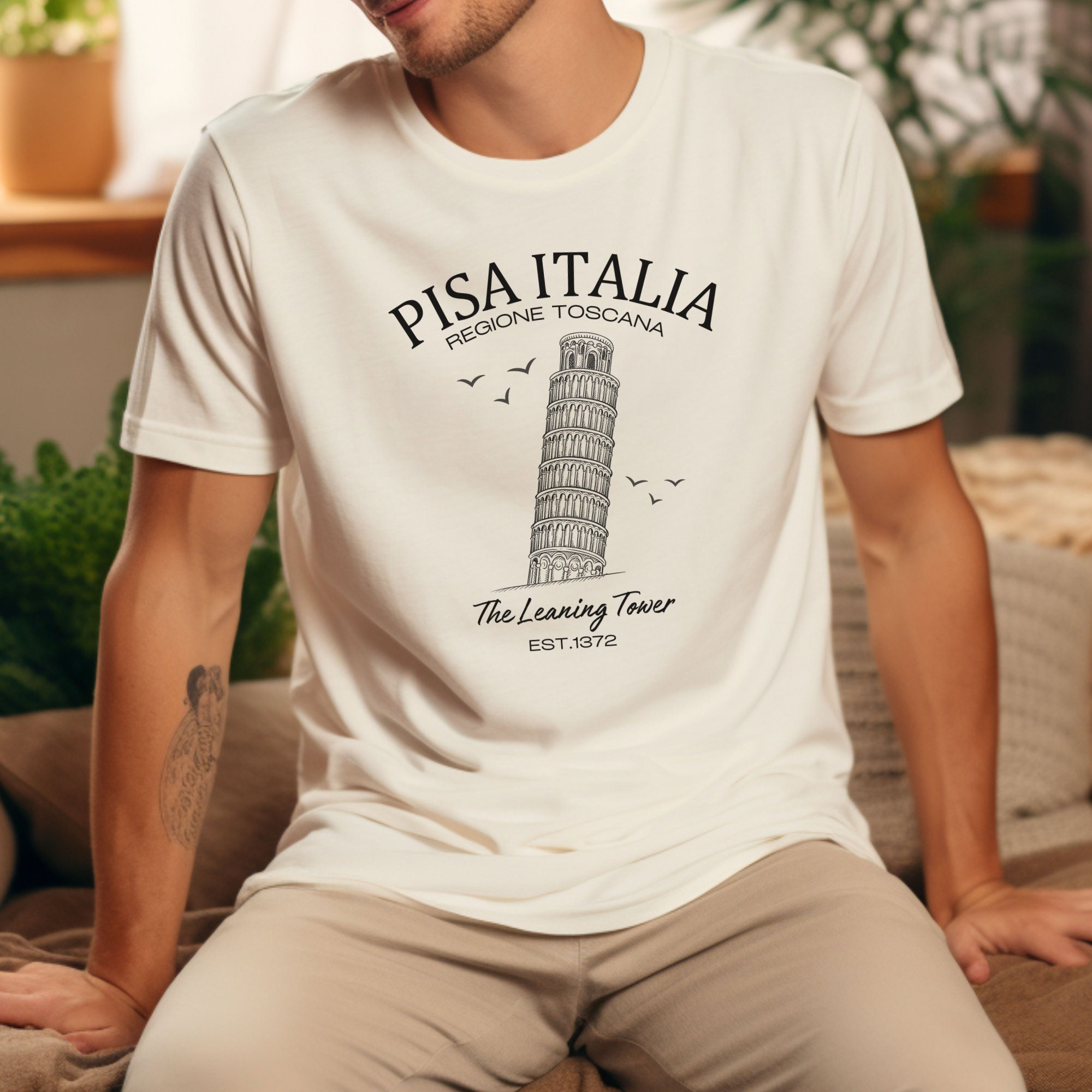 Comfort Colors Vintage Leaning Tower of Pisa Italy Tshirt, Retro Visit ...