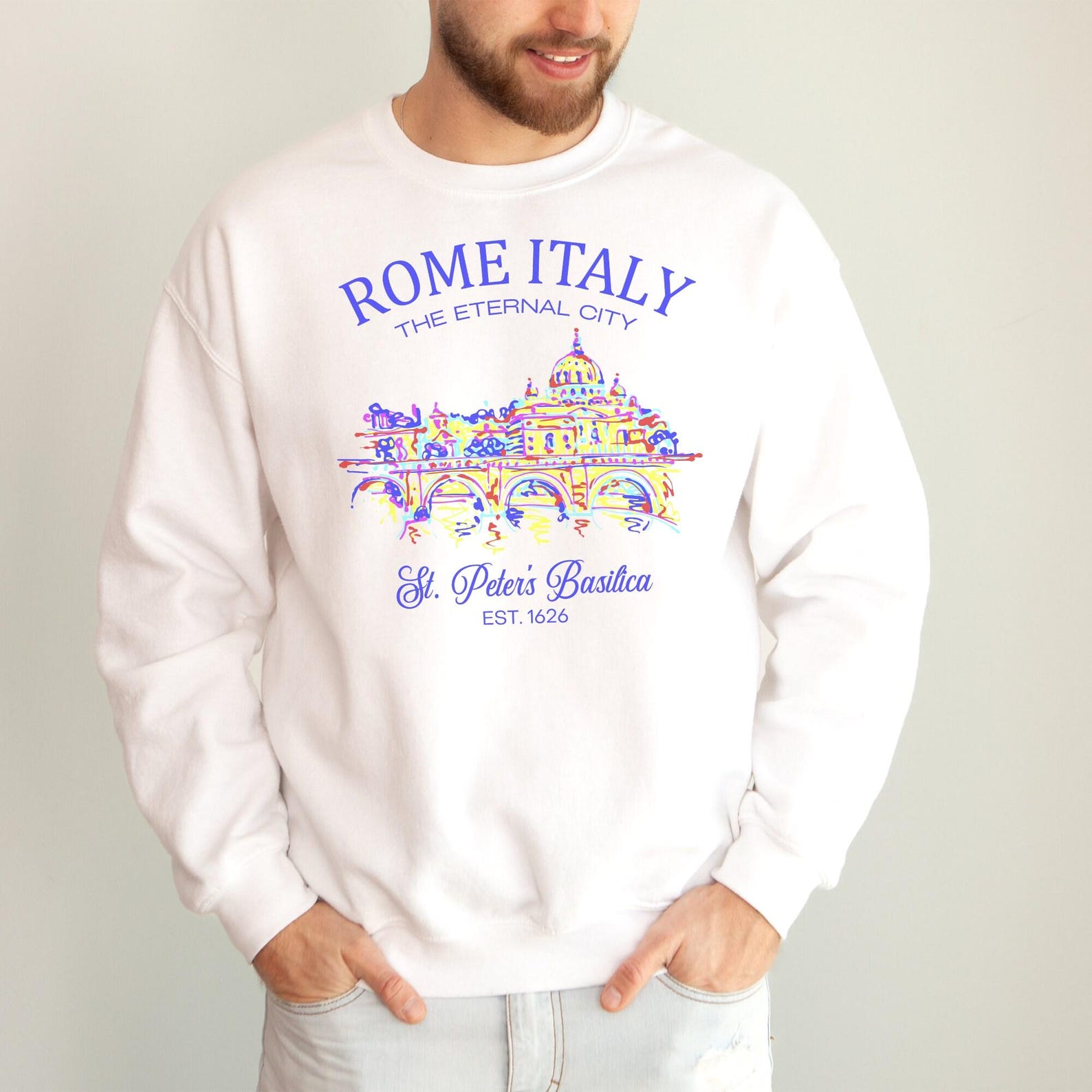 St Peter's Basilica, Rome Italy Sweatshirt, Rome Travel Sweater, Visit ...