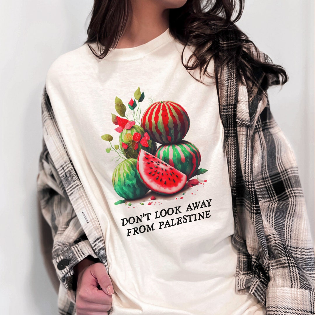 Comfort Colors Support Palestine Shirt, Support Gaza, Bows Watermelons ...
