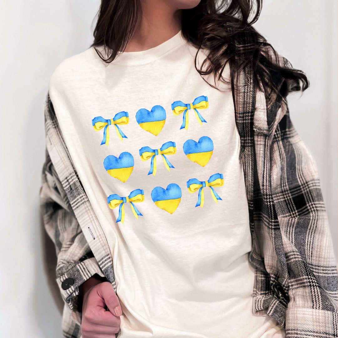 Support Ukraine Shirt, Coquette Bows & Hearts Tee, Glory to Ukraine ...