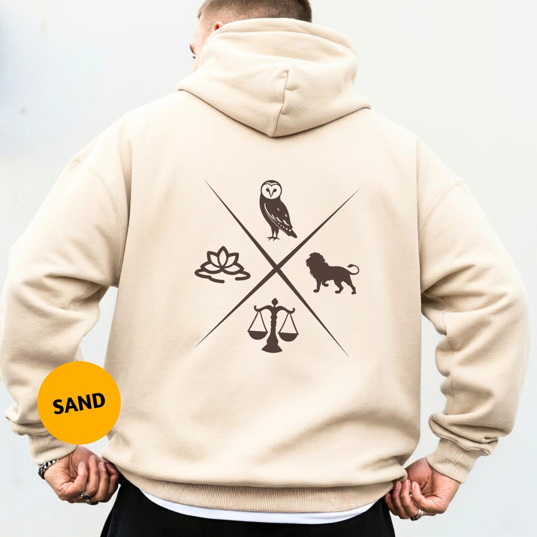 Stoic Hoodie, Four Cardinal Virtues, Stoicism Hoodie, Minimalist Unisex ...