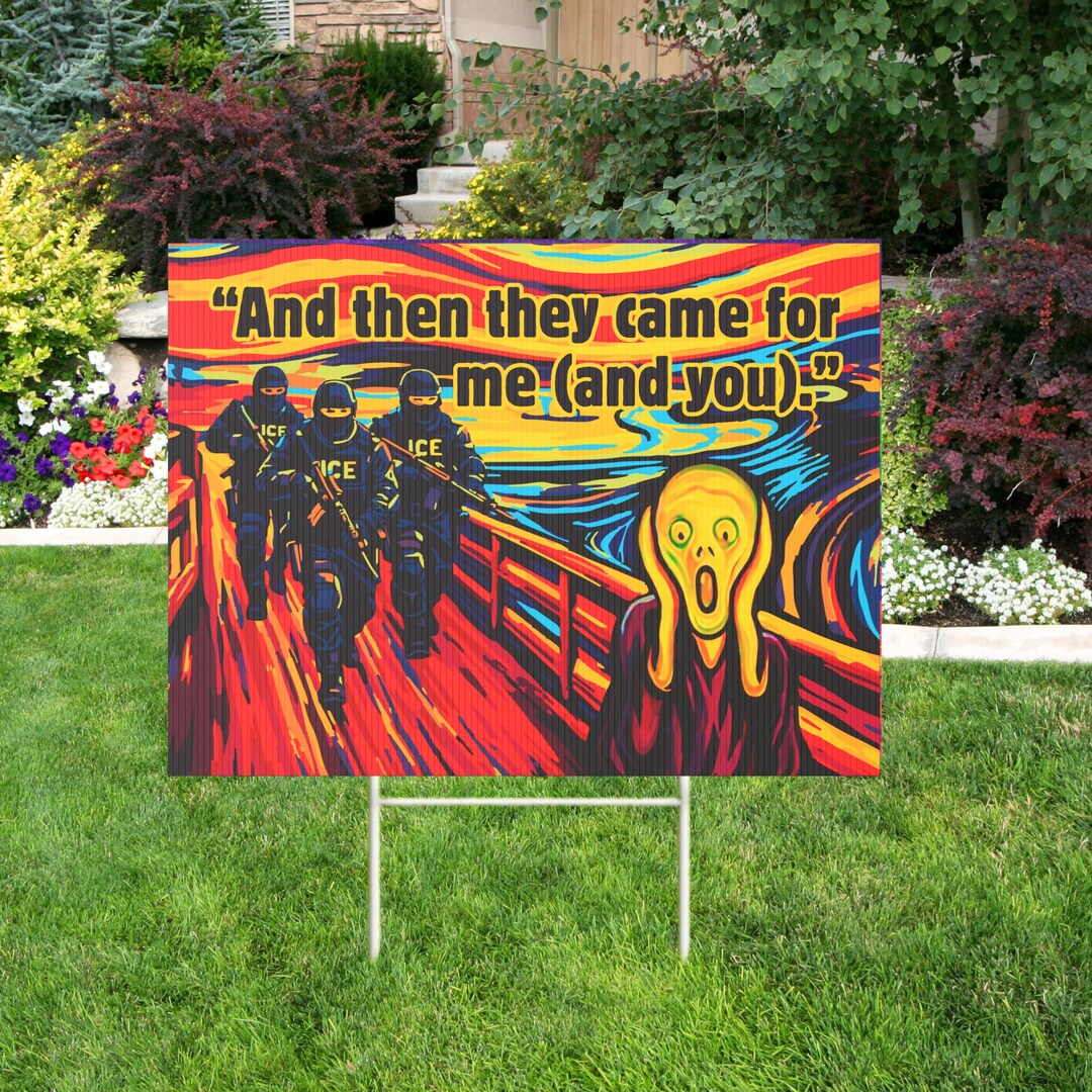 Anti Ice Yard Sign With Metal Stake, 18" X 24" Double Sided Sign, Anti ...