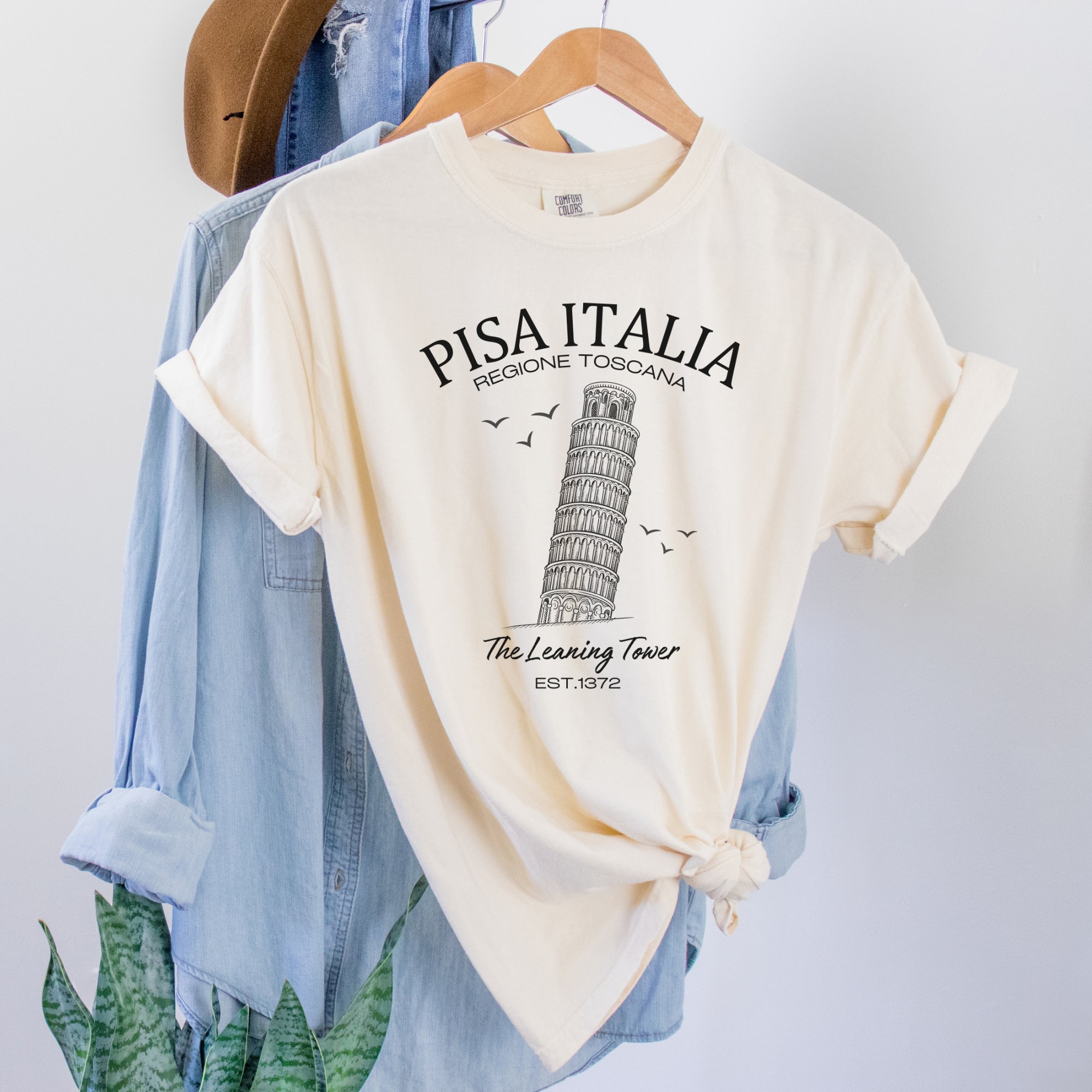 Comfort Colors Vintage Leaning Tower of Pisa Italy Tshirt, Retro Visit ...
