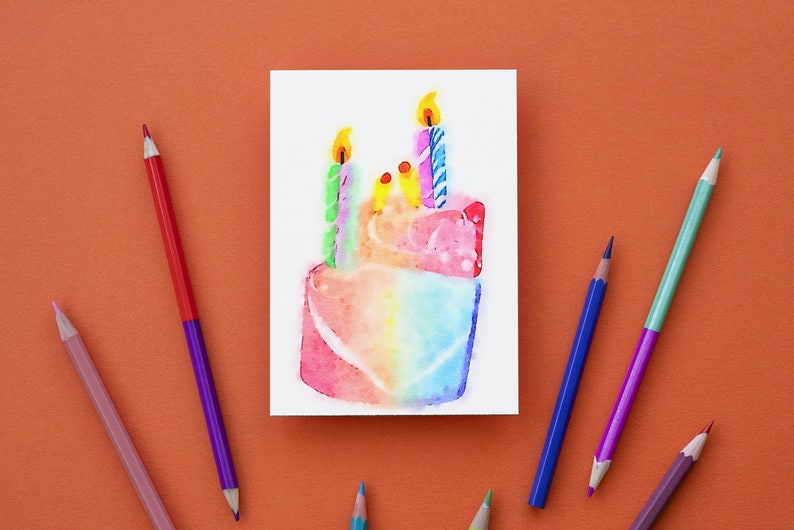 Colorful Birthday Cards - Etsy