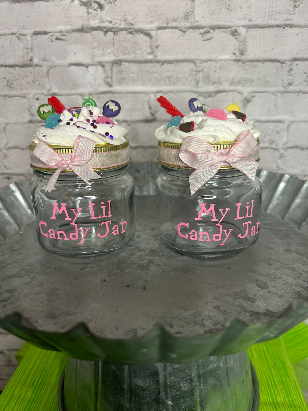 Small Candy Jar With Fake Whipped Topping - Etsy