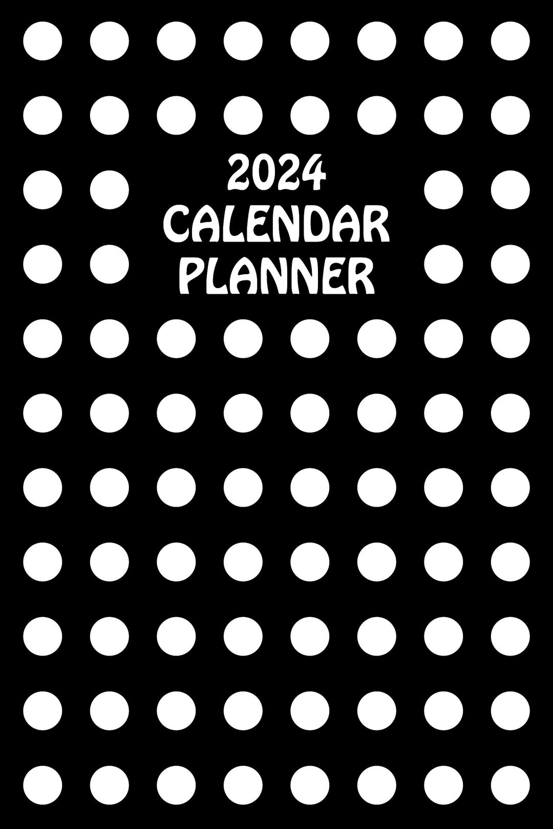 2024 Vintage-retro White Polka Dot Calendar / Planner 6x9 Paperback - Etsy