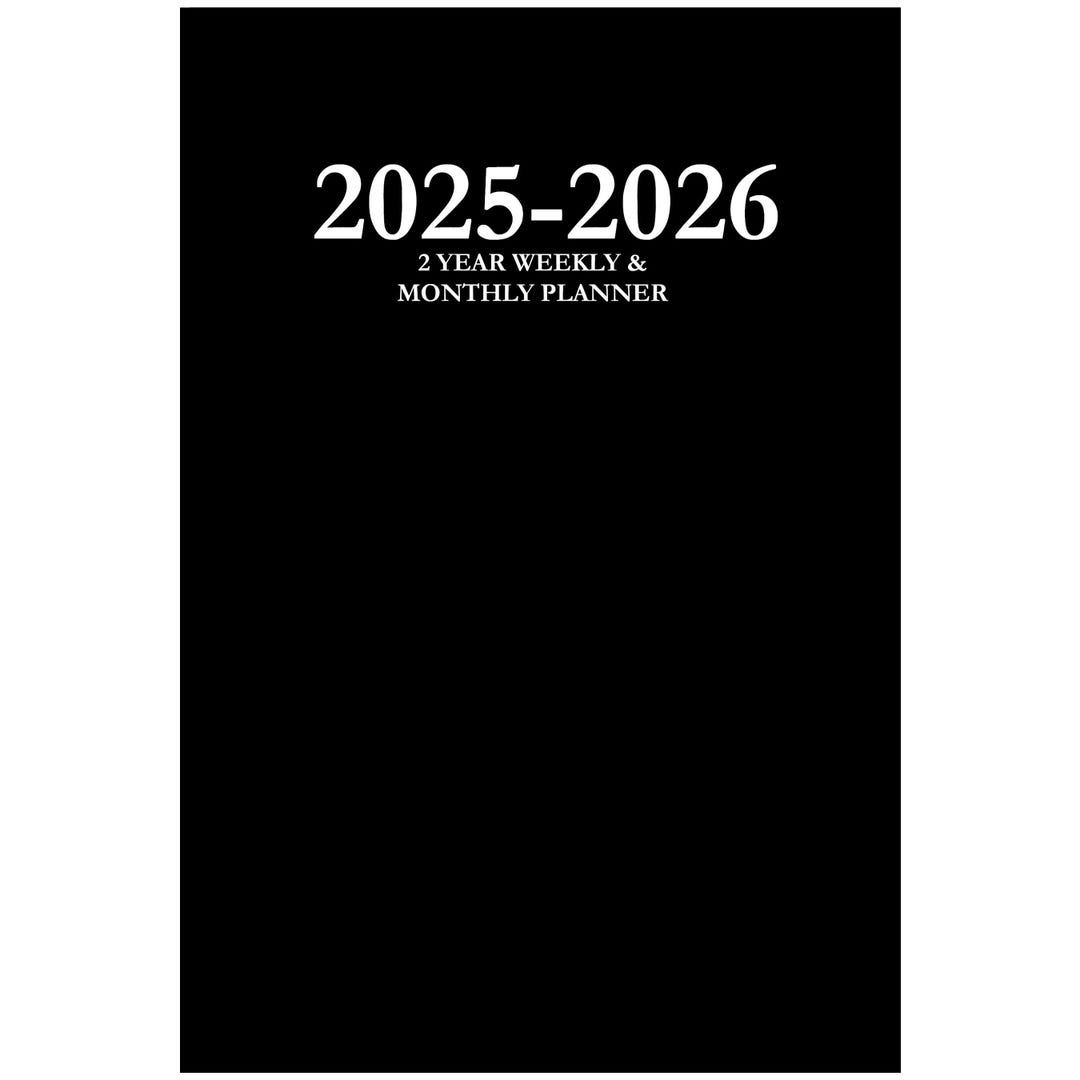 2025-2026 2 Year Planner: Black 6x9 Hardcover, Weekly & Monthly - Etsy