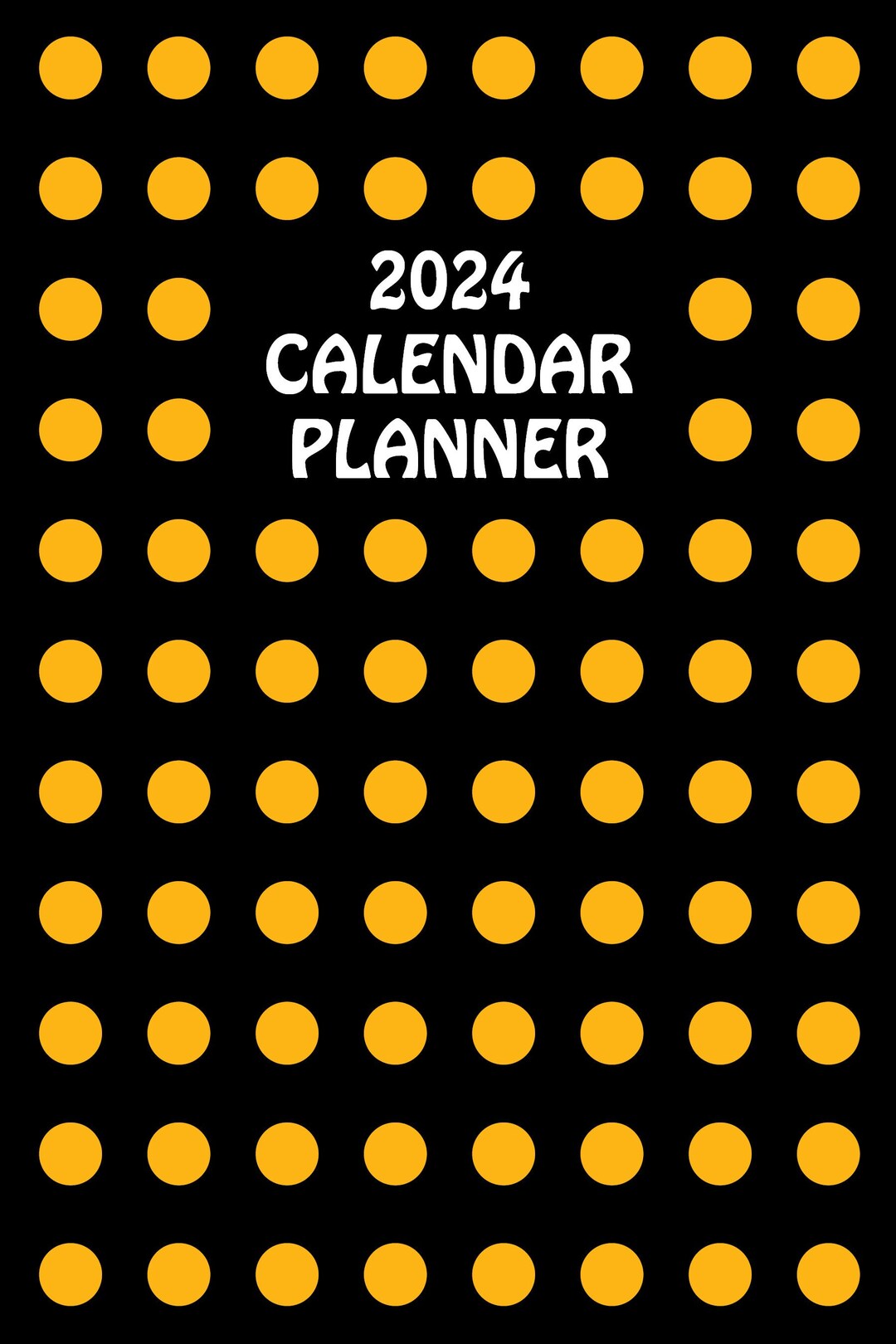 2024 Vintage-retro Orange Polka Dot Calendar / Planner 6x9 Paperback - Etsy