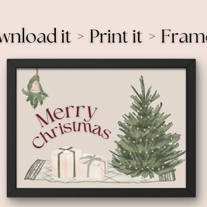 Christmas Tree Poster Wall Art Landscape Printable Instant Download - Etsy