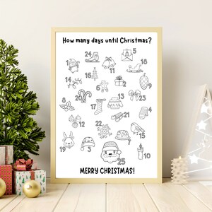 PRINTABLE Christmas Countdown Poster, Christmas Countdown Calendar ...
