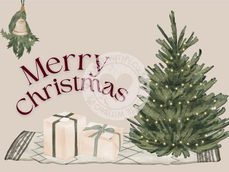Christmas Tree Poster Wall Art - Landscape - Printable - Instant ...