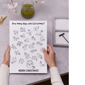 PRINTABLE Christmas Countdown Poster, Christmas Countdown Calendar ...