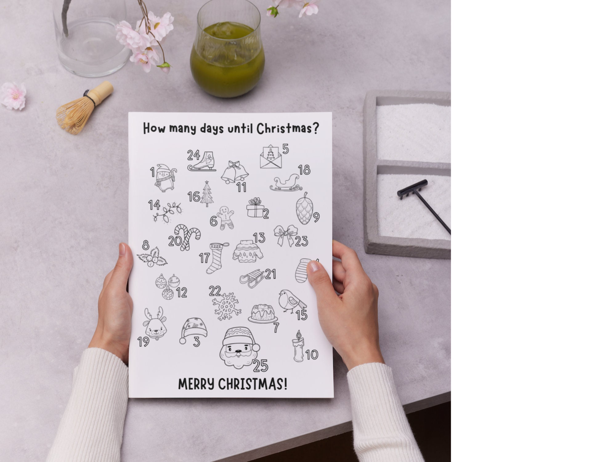 PRINTABLE Christmas Countdown Poster, Christmas Countdown Calendar ...