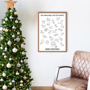 PRINTABLE Christmas Countdown Poster, Christmas Countdown Calendar ...
