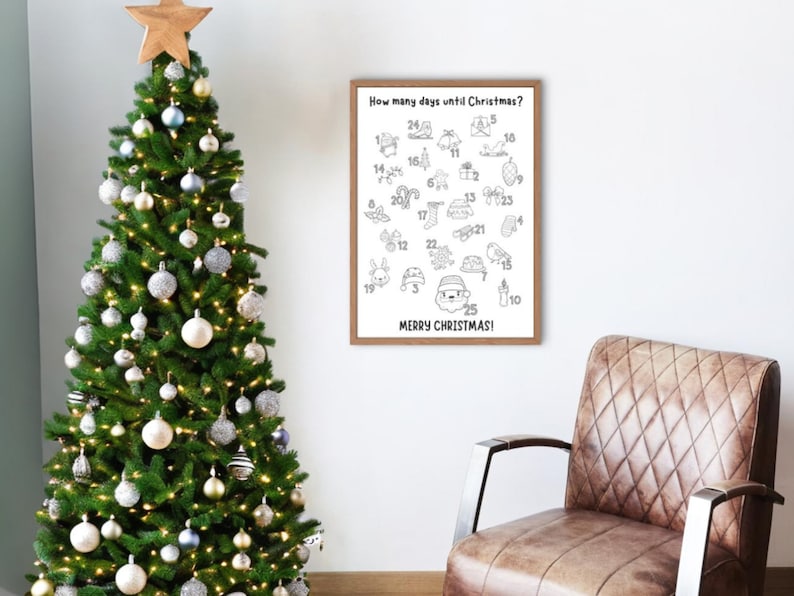 PRINTABLE Christmas Countdown Poster, Christmas Countdown Calendar ...
