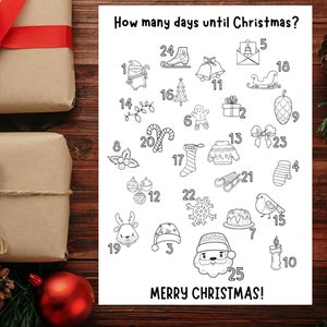 PRINTABLE Christmas Countdown Poster, Christmas Countdown Calendar ...