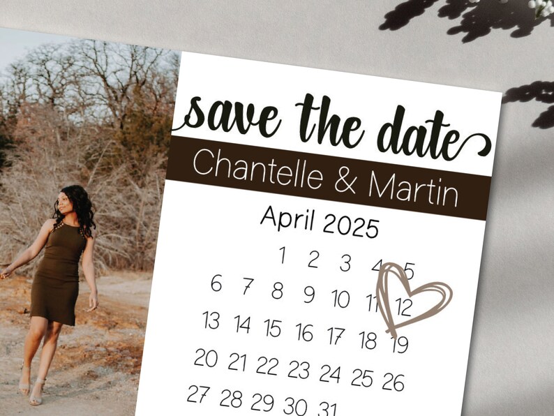 Modern Save the Date | Calendar Save the Date | Wedding | Save the Date ...
