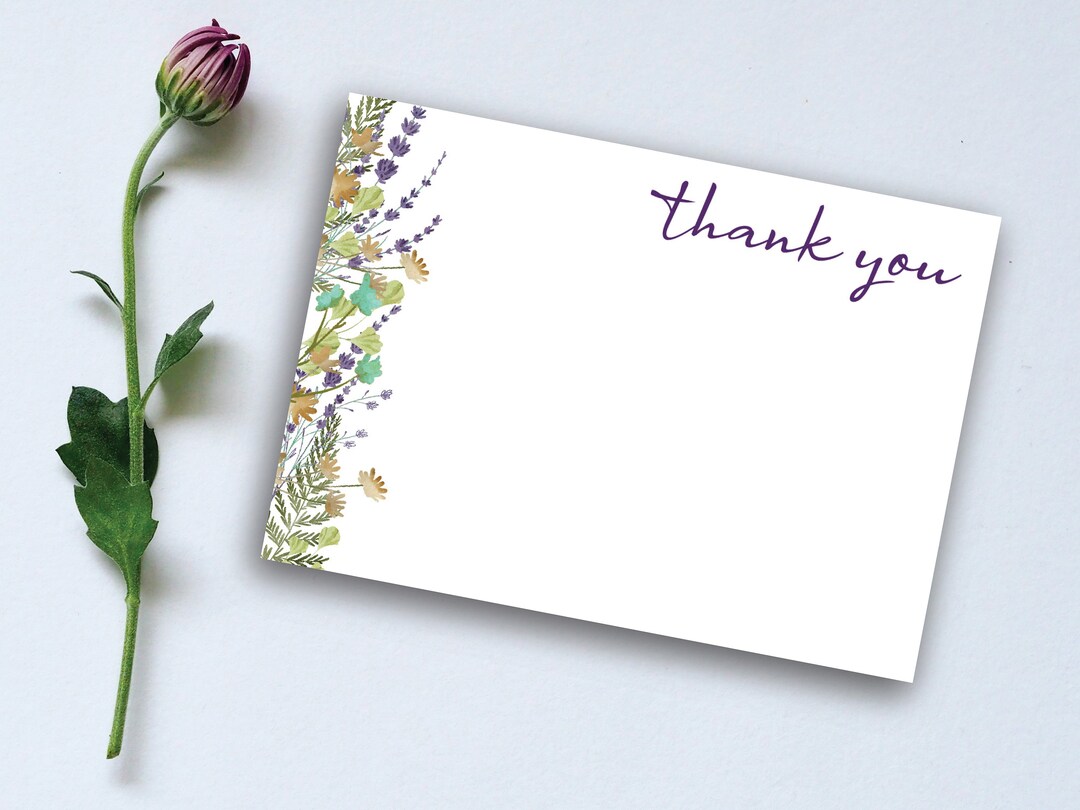 Wildflower Thank You Note | Wildflower Notecard | Thank You Notecard ...