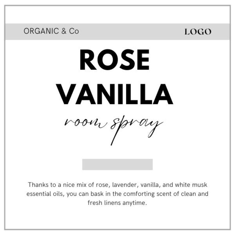 Editable Room Spray Template, Design in Canva, Digital Room Spray ...