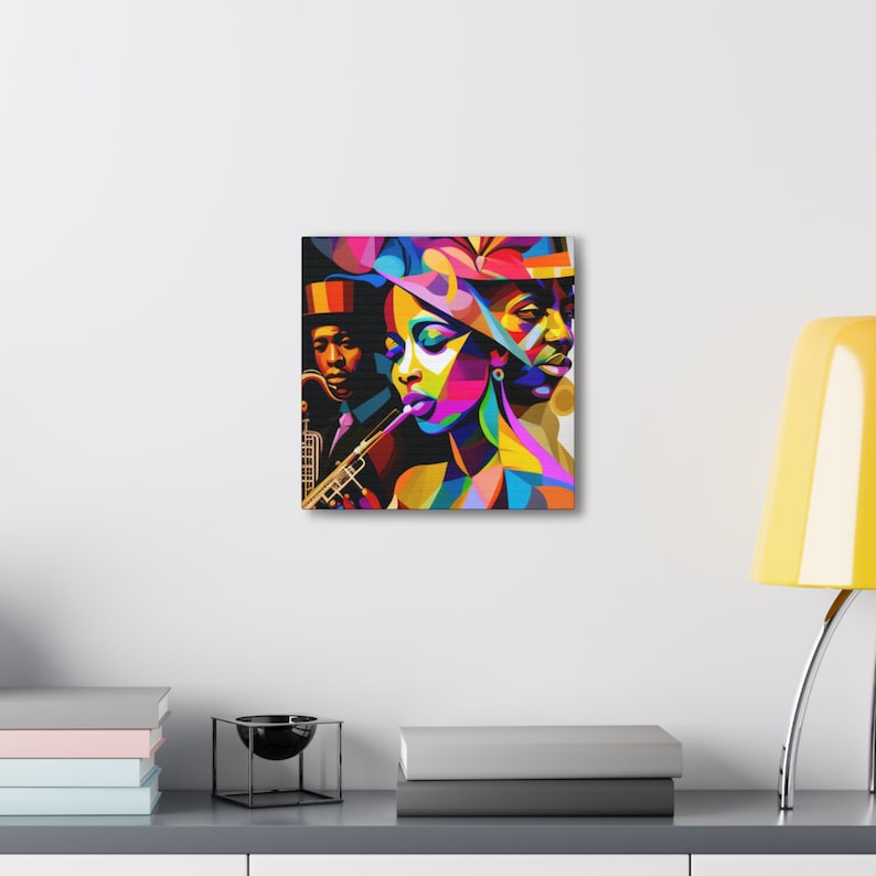 Abstract Black Music Trio Wall Art, African American Music Group ...