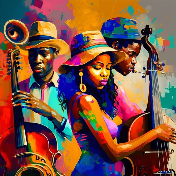 Black Jazz Wall Art - Etsy