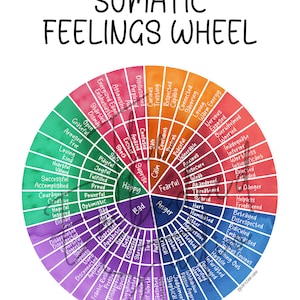 Somatic Feelings Wheel | Emotions Worksheet Wheel | Burnout Recovery ...