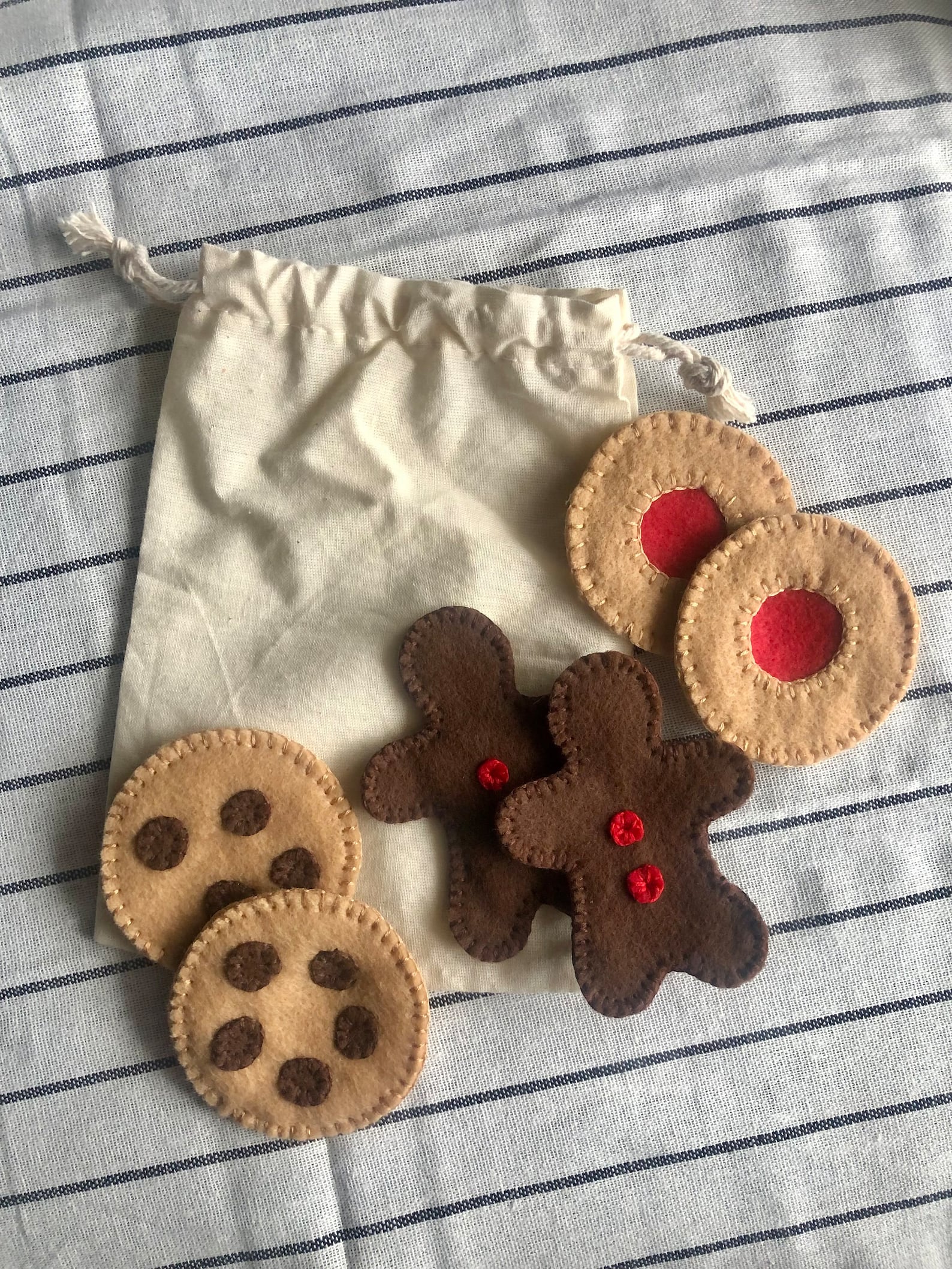 Pretend Play Felt Food Cookies Christmas Holiday Gingerbread Chocolate ...